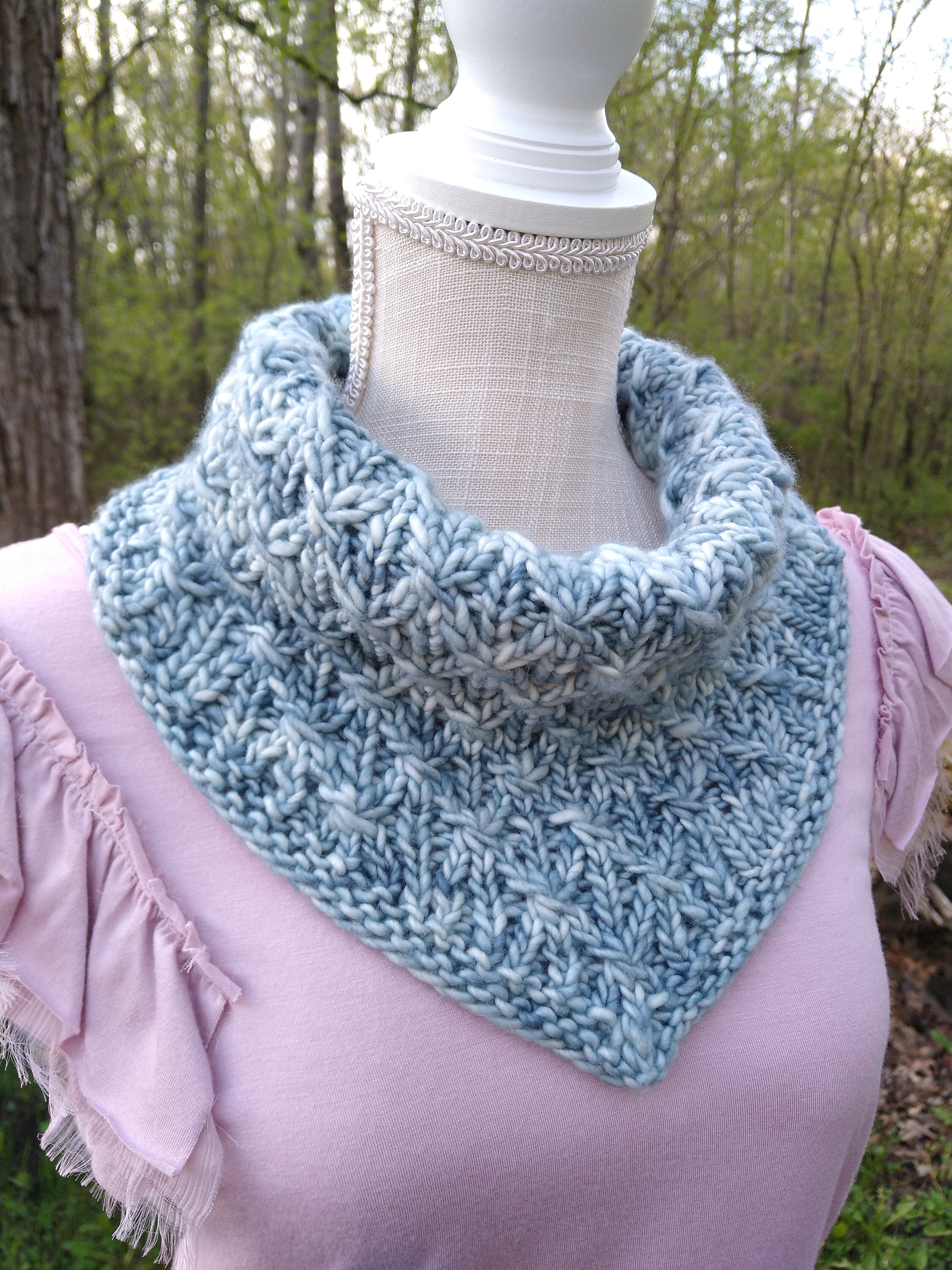 Granger Bandana Cowl Knitting Pattern – Wanded Knit and Crochet